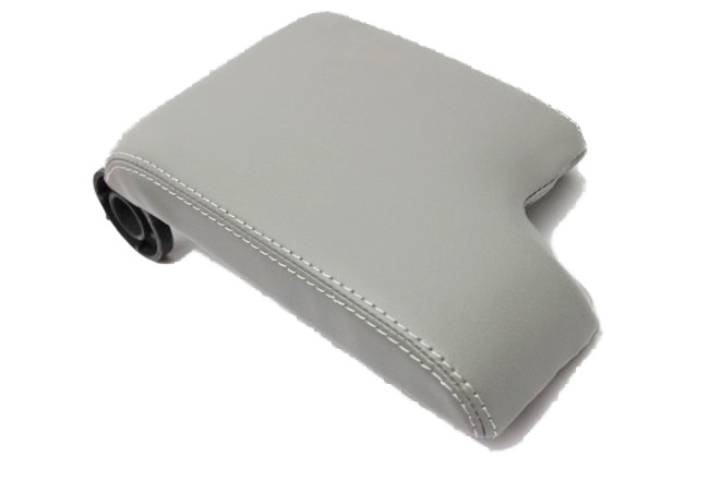 Real Leather Light Gray Center Console Lid Armrest Cover Fits 99-06 BMW ...