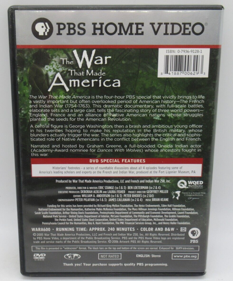 THE WAR THAT MADE AMERICA 2-DISC DVD DOCUMENTARY, FRENCH & INDIAN WAR ...