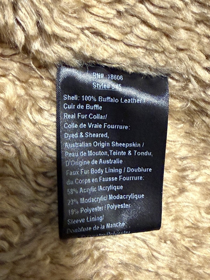 Schott NYC 545 Buffalo Leather Trucker Jacket Sheepskin Collar Large | eBay