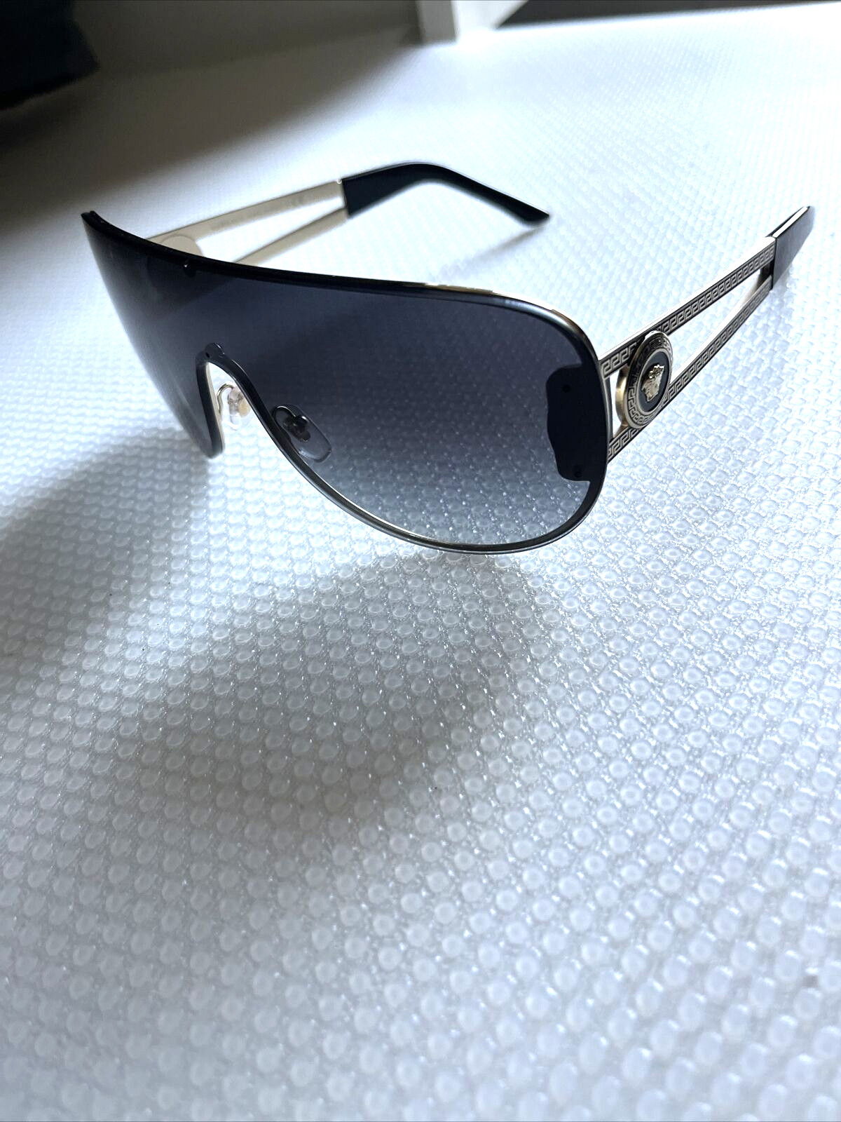 100%AUTH~VERSACE Rock Icons Pale Gold Shield Metal Su… - Gem