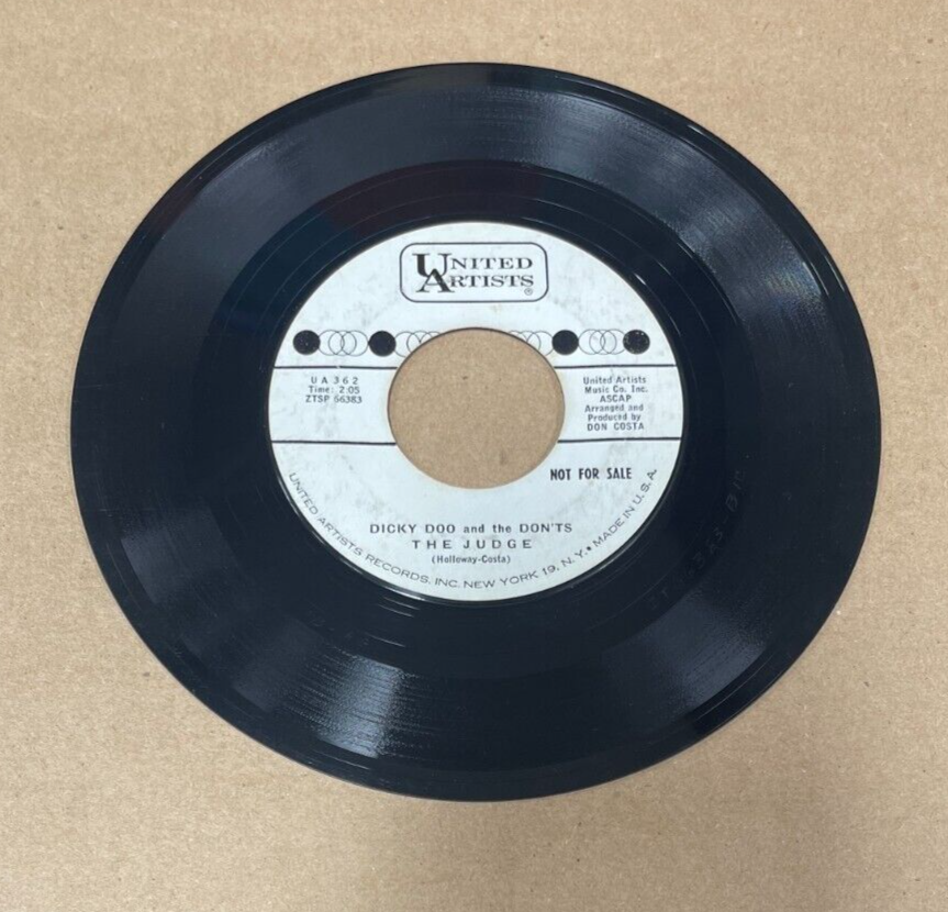 DICKY DOO AND THE DON'TS UNITED ARTISTS THE JUDGE 362 PROMO COPY | eBay
