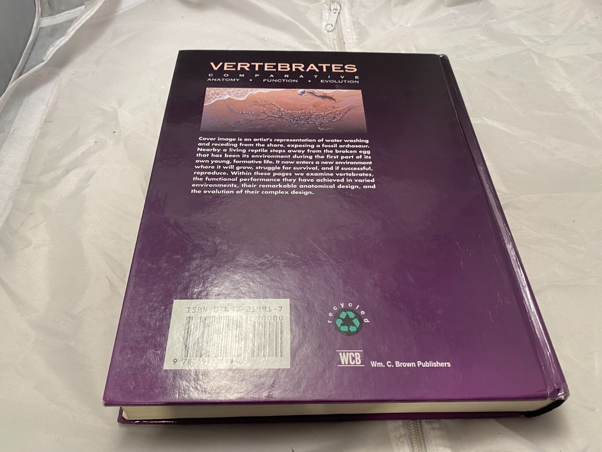 Vertebrates Comparative Anatomy Function Evolution 4th 8665