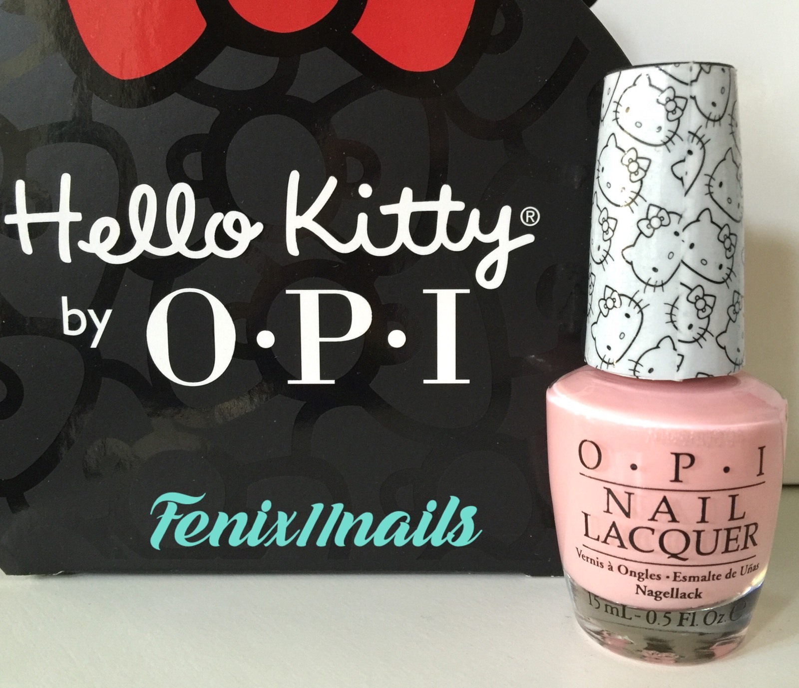 OPI HELLO KITTY NL H84 SMALL + CUTE = 3 nail lacquer baby pink polish ...