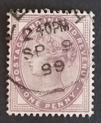 1881, GB, Queen Victoria, Postage and Inland Revenue, One Penny, MiNr ...