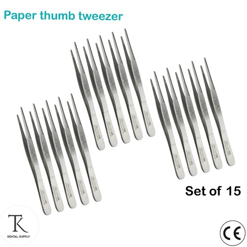 Set Of 15 Dental Surgical Instruments Paper Thumb Dressing Tweezers ...