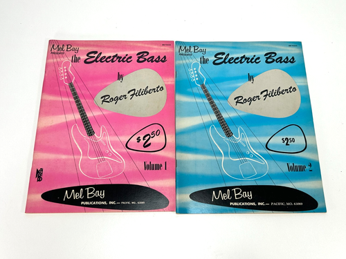 Mel Bay presents the Electric Bass by Roger Filiberto Volume 1 and 2 60 ...