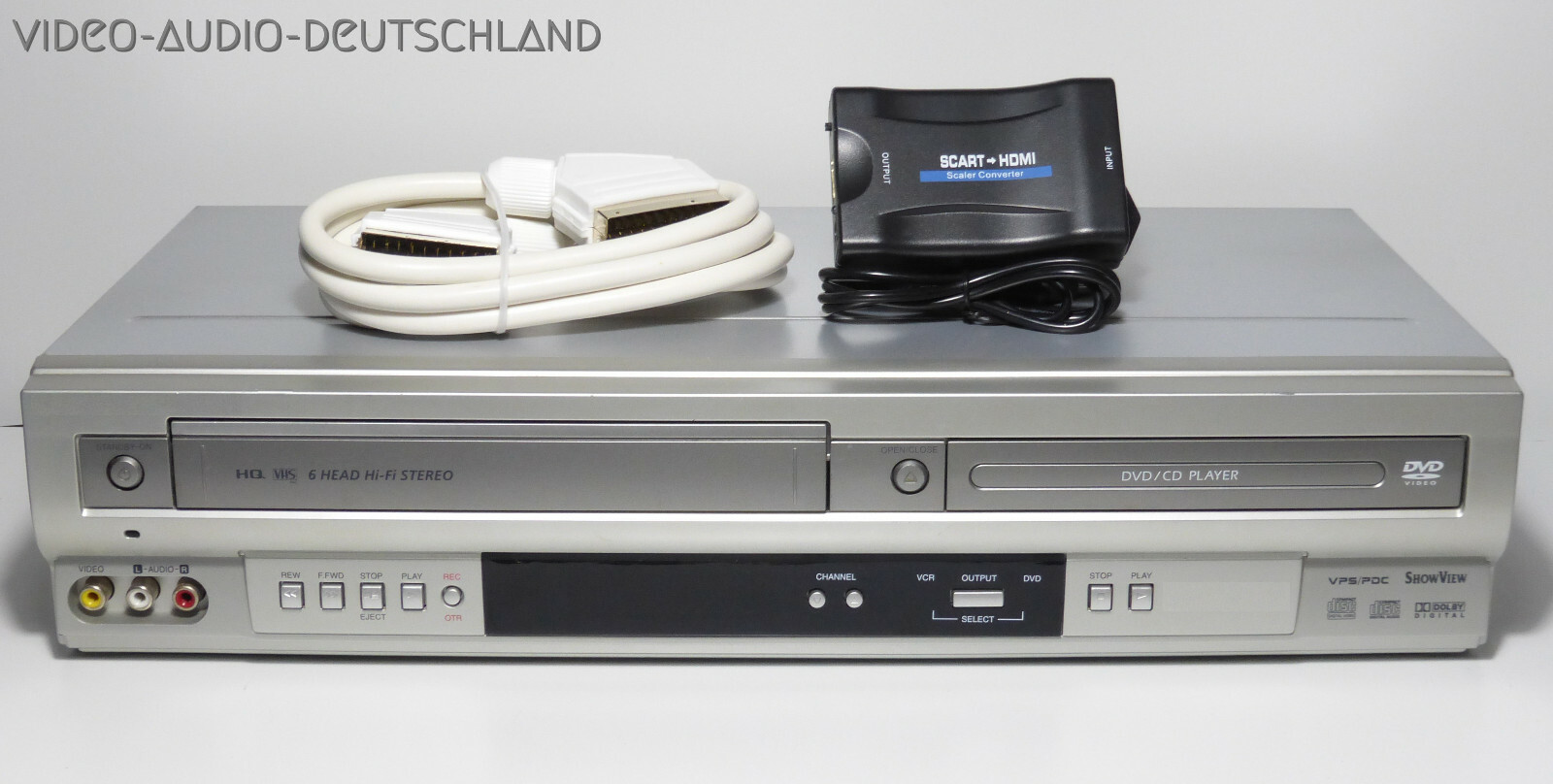 Hi-Fi VHS Videorecorder mit DVD Player / Kombigerät+HDMI+Zubehör+1 Jahr ...