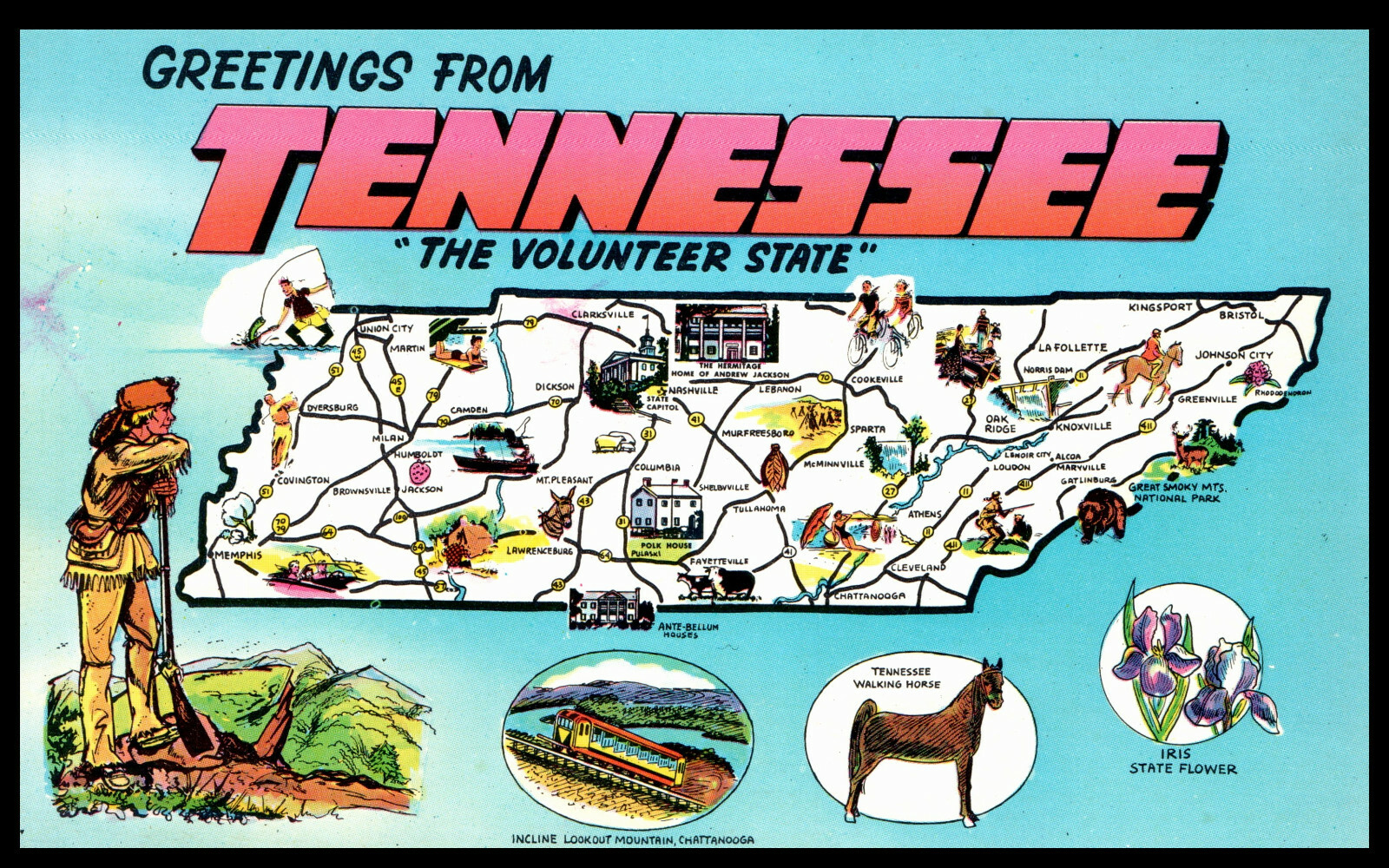 Map Of Attractions In Tennessee