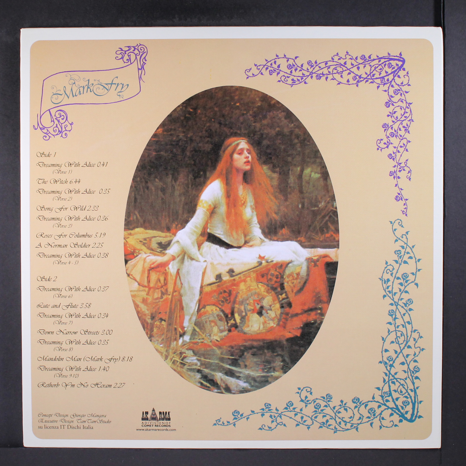 MARK FRY: dreaming with alice AKARMA 12" LP 33 RPM Italy | eBay