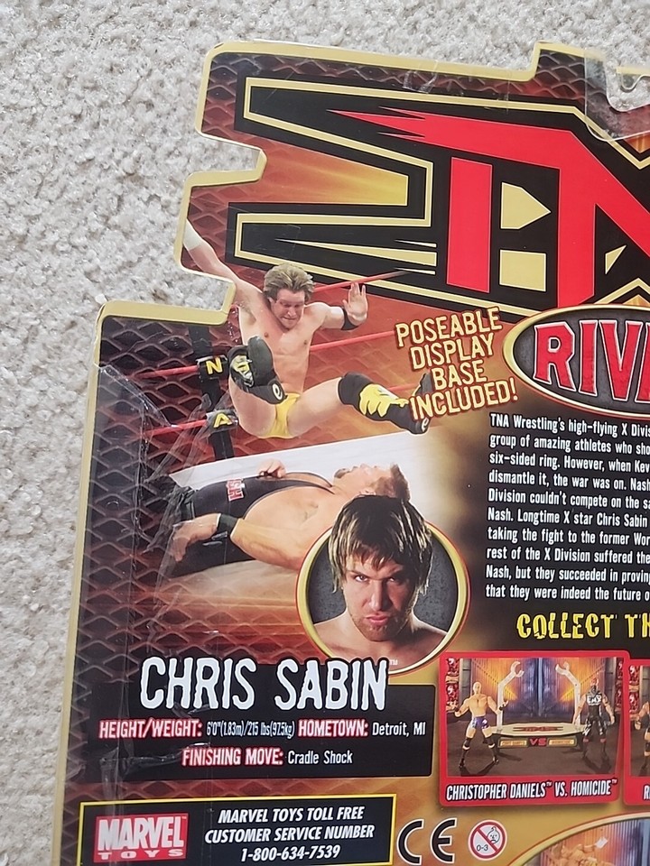 2007 Marvel Toys TNA RIVALS Chris Sabin VS Kevin Nash Signed By Kevin ...