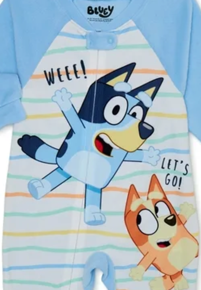 Bluey Pajamas Boy Girl 2 3T 4T 5T Toddler Blanket Sleeper One Piece ...