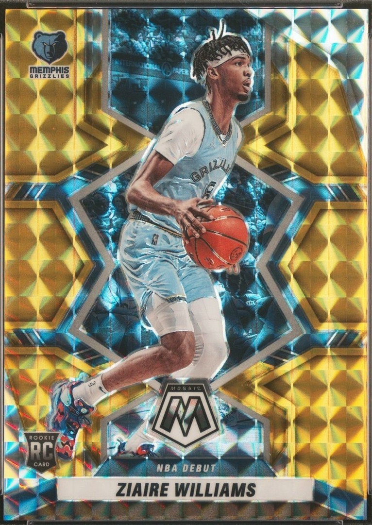 2021-22 Panini Mosaic - NBA Debut Ziaire Williams #273 Gold Mosaic ...