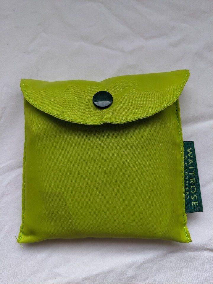 Waitrose & Partner Lime Core Pouch Bag Reusable Shopping Tote Bag ...