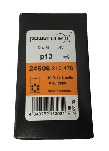 Power One P13 Hearing Aide Batteries 10 Packs of Six | eBay