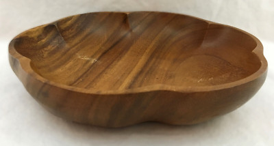 Leilani Genuine Monkey Pod Wood Bowl Scalloped Edge Hand Crafted ...
