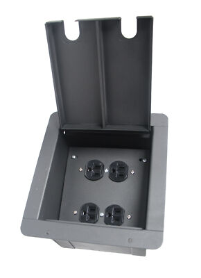 Elite Core FB-QUAD-AC Recessed Floor Box with Quad AC Outlets | eBay