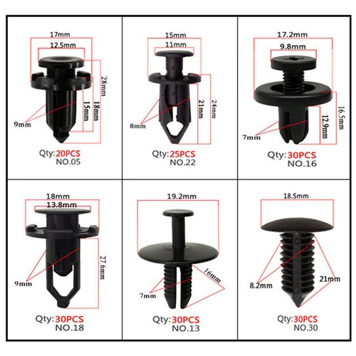 Durable 30Pcs Auto Fasteners Retainer Clip With Box For Car Door Panel ...