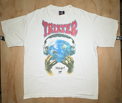 Vintage 90s Trixter Hear! Tour Band T-Shirt Size XL Metal | eBay