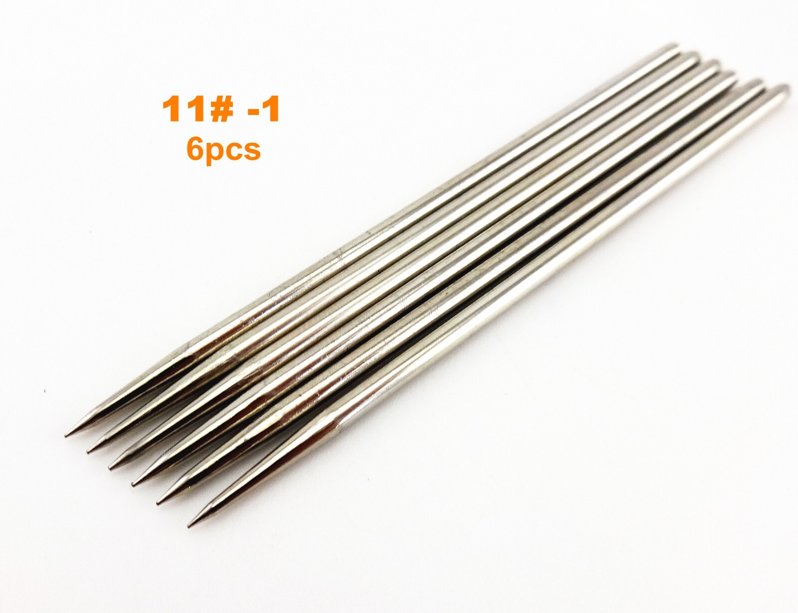 6pc 11#-1 Leather Craft Shoemaker Cobbler Sewing Stitching Round Awl ...