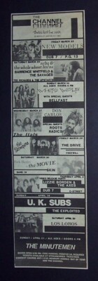 Minutemen Los Lobos UK Subs NRBQ New Models Channel Club Boston 1985 ...