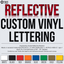 Custom Reflective Vinyl Lettering Decal Sticker Car Van Truck Trailer ...