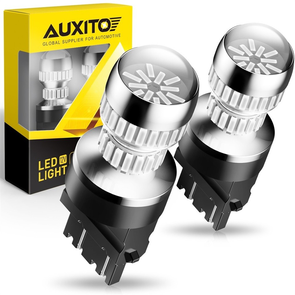 4PC 3157 3156 Super Red LED Brake Light Safety Tail Parking DRL Bulbs ...