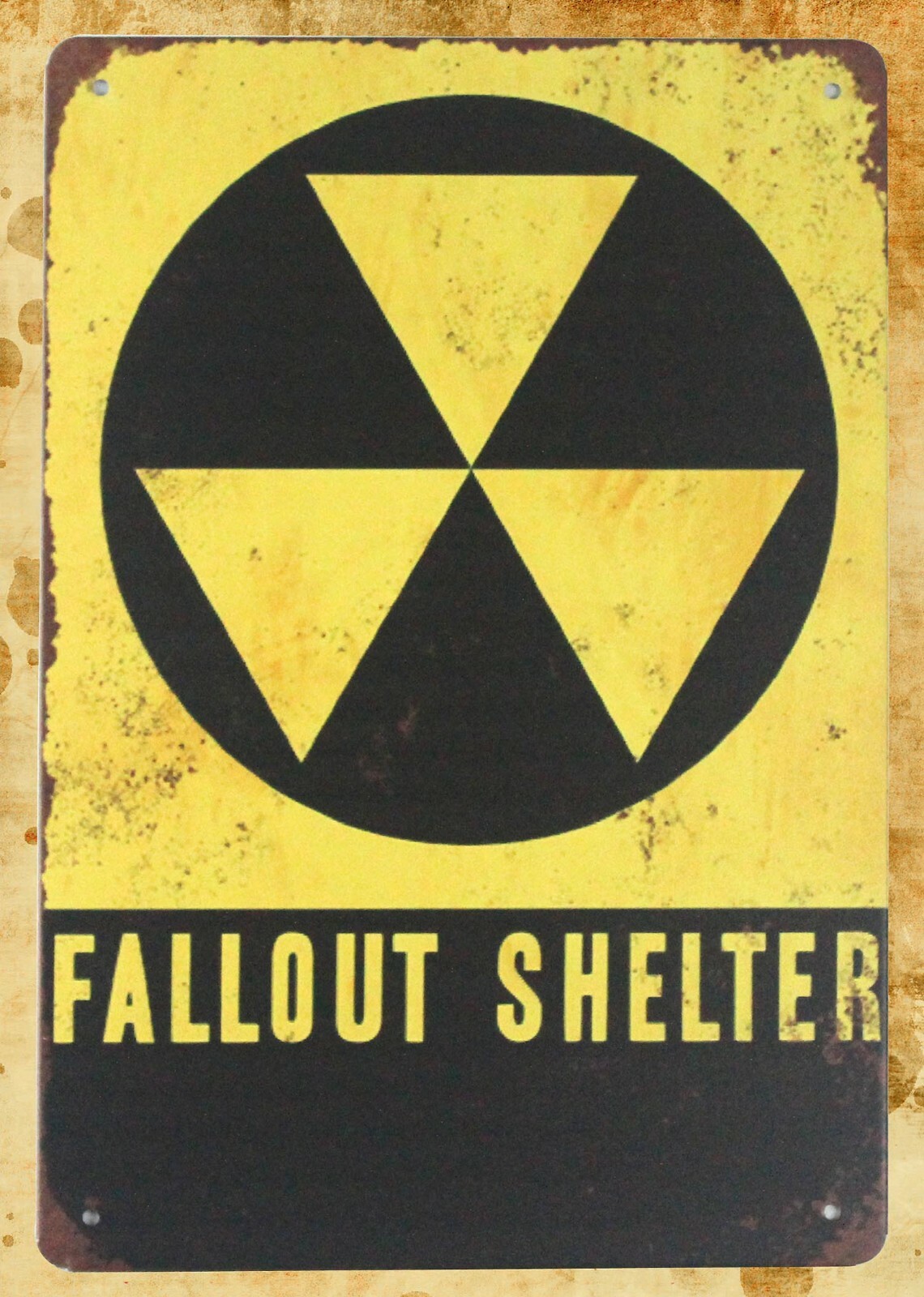 Fallout Shelter Nuclear Radiation Warning tin metal retro shop signs | eBay
