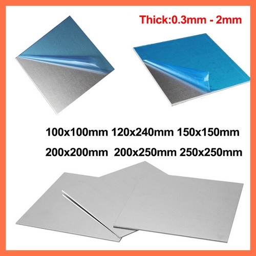 Aluminium Plate Sheet Metal Thick 0.3mm to 2mm Thick Multiple Size Alu ...