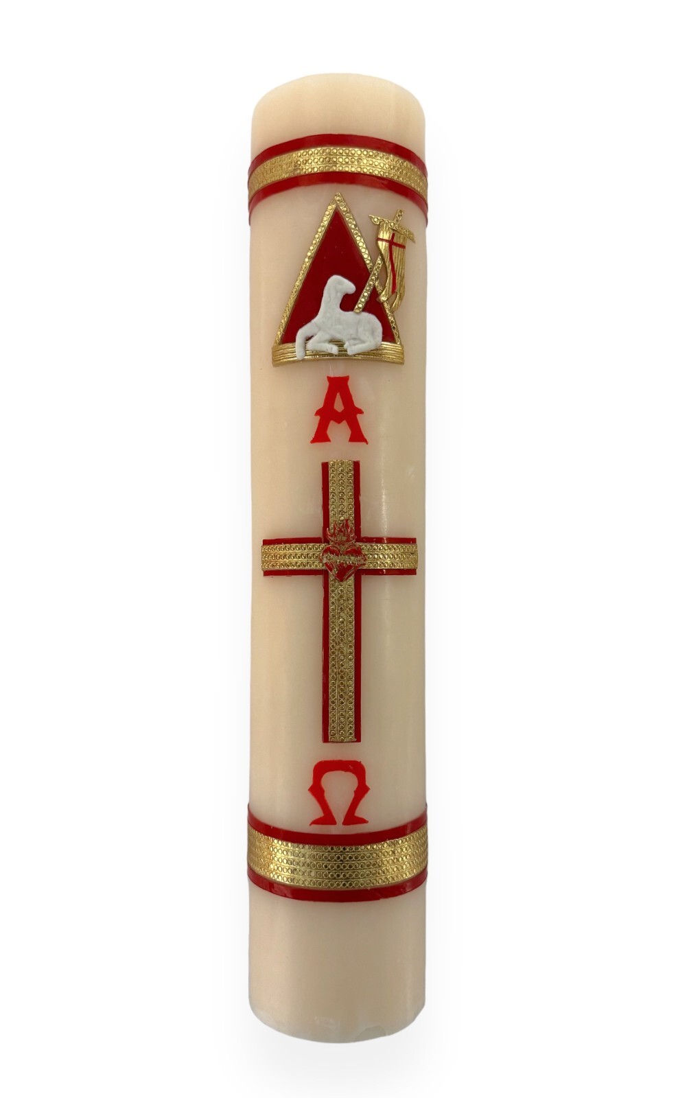 Cirio Paschal Candle Easter Lent Cirio Pascual Vela 15 x 3 Alfa Omega Lamb Cross | eBay