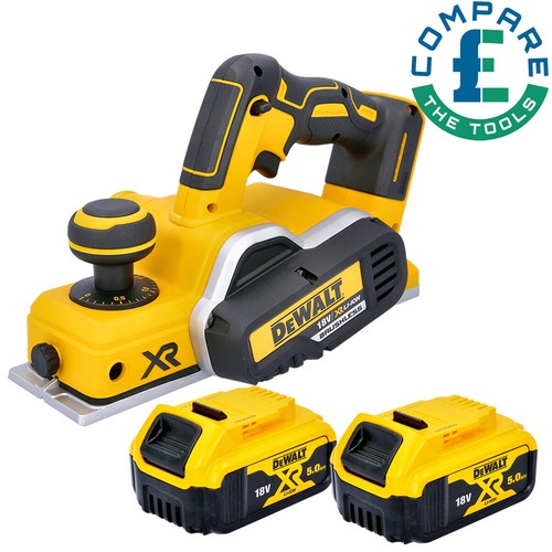 DeWalt DCP580N 18V XR Brushless Cordless Planer With 2 x 5Ah Batteries ...
