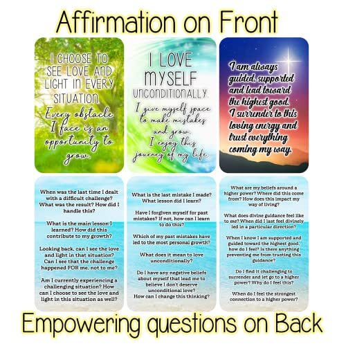 Positive Affirmation Cards - 54 Affirmations, 150+ Inspirational ...