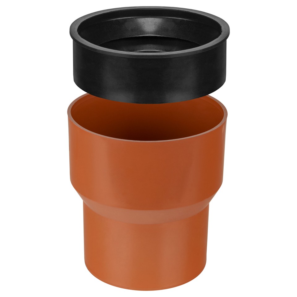 Connector Clay Pipe or Cast Iron Pipe to Plastic Pipe 110mm Adaptor ...