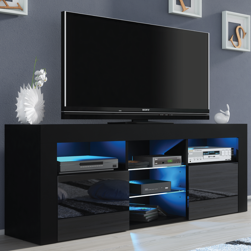 Living Room Set | Matt Body & Gloss Doors | TV Unit & Display Cabinet ...