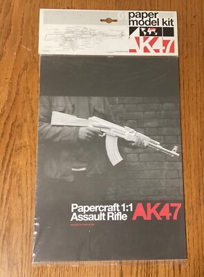 Paper Model Kit AK47 Papercraft 1:1 Assault Rifle | eBay