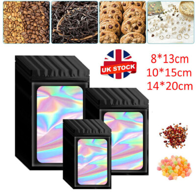 1000Pcs Resealable Mylar Bags Zip Lock Bags Clear Window Bags Smell ...