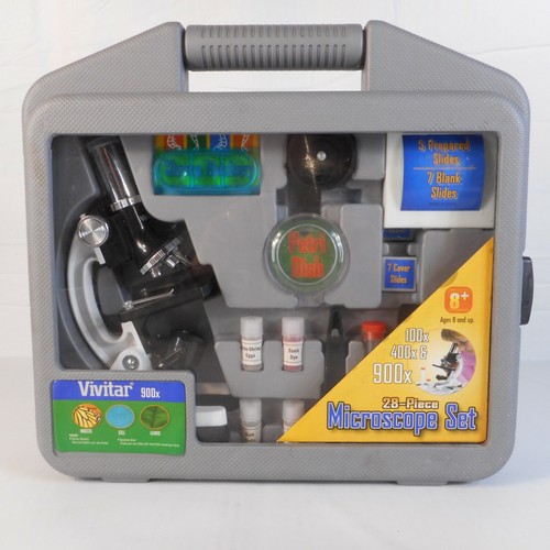 Vivitar 28 Piece Microscope Set 100/400/900x Magnification | eBay