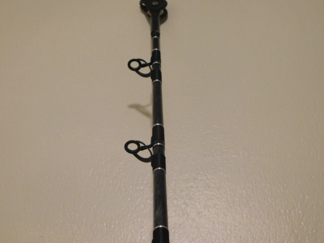 CUSTOM SHARK ROD 8'5" BLACK SILVER MARBLE AFTCO 80-130 LB NEW | eBay