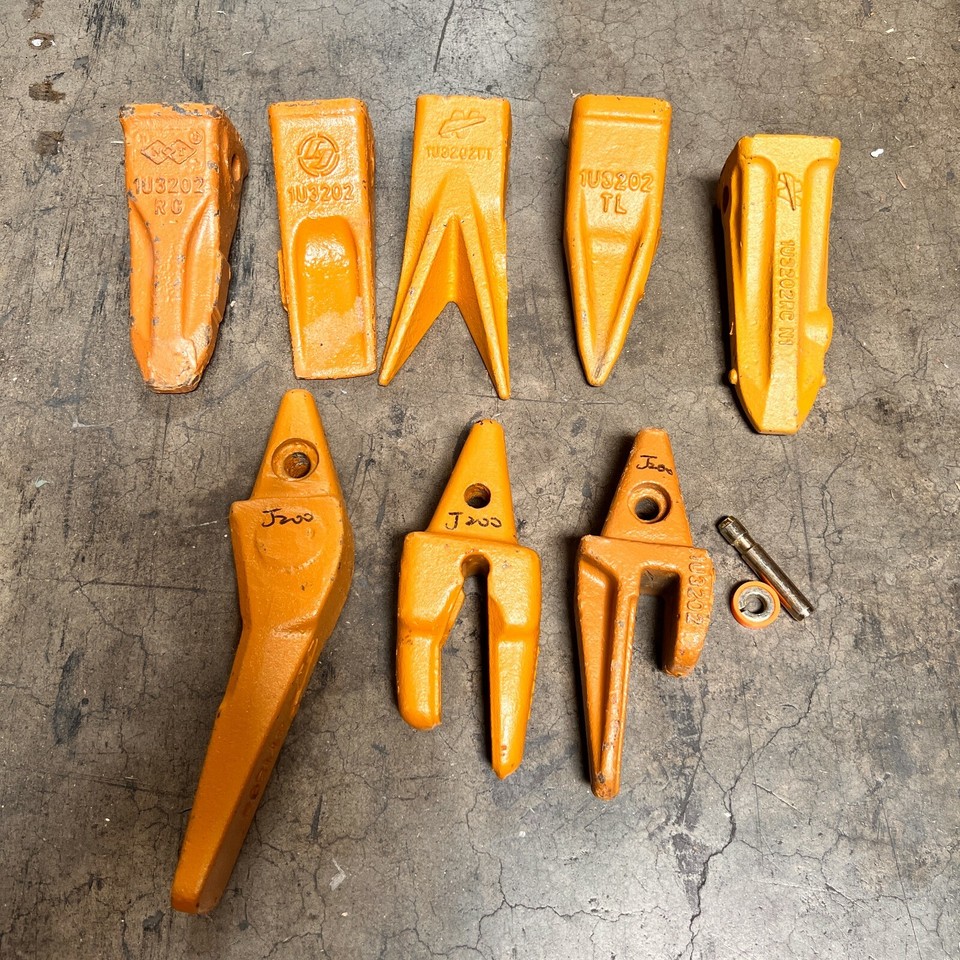 10 PK 1U3202 1U-3202 Bucket Teeth,Pin 8E6208 Retainer Fits J200 Bucket ...