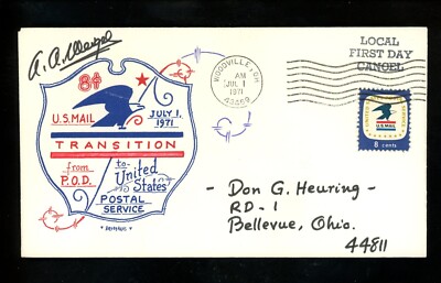 US FDC #1396 USPS 7-1-71 Ohio OH WOODVILLE Machine cancel 35-1352AP1 | eBay