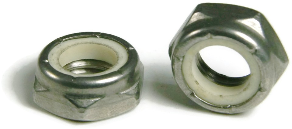 Stainless Steel Nylon Insert Jam Thin Lock Nut #10-32, Qty 100 | eBay