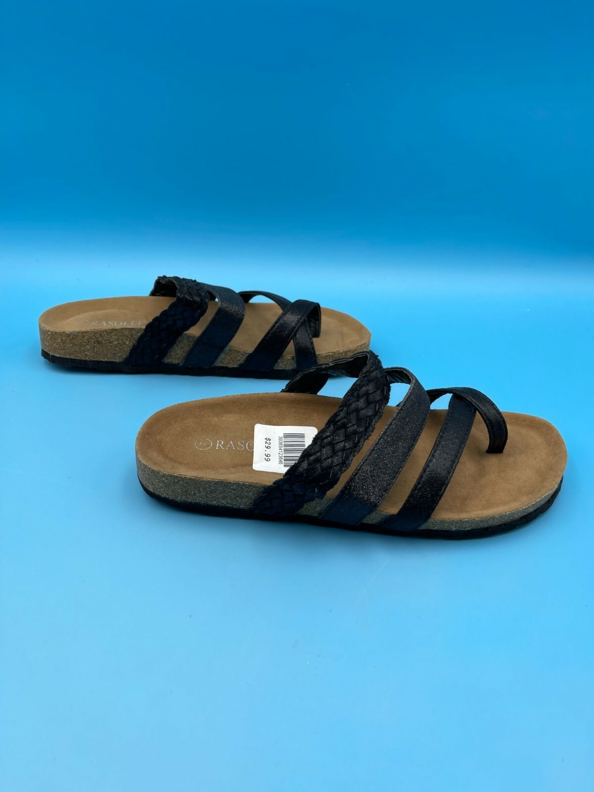 Women's Rasolli Sandal US Size 7 Black Leather | eBay