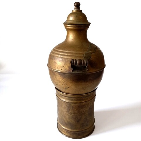 Antique Handmade Egyptian Brass Beans Cooking Pot Cookware Damasa 10.3 ...