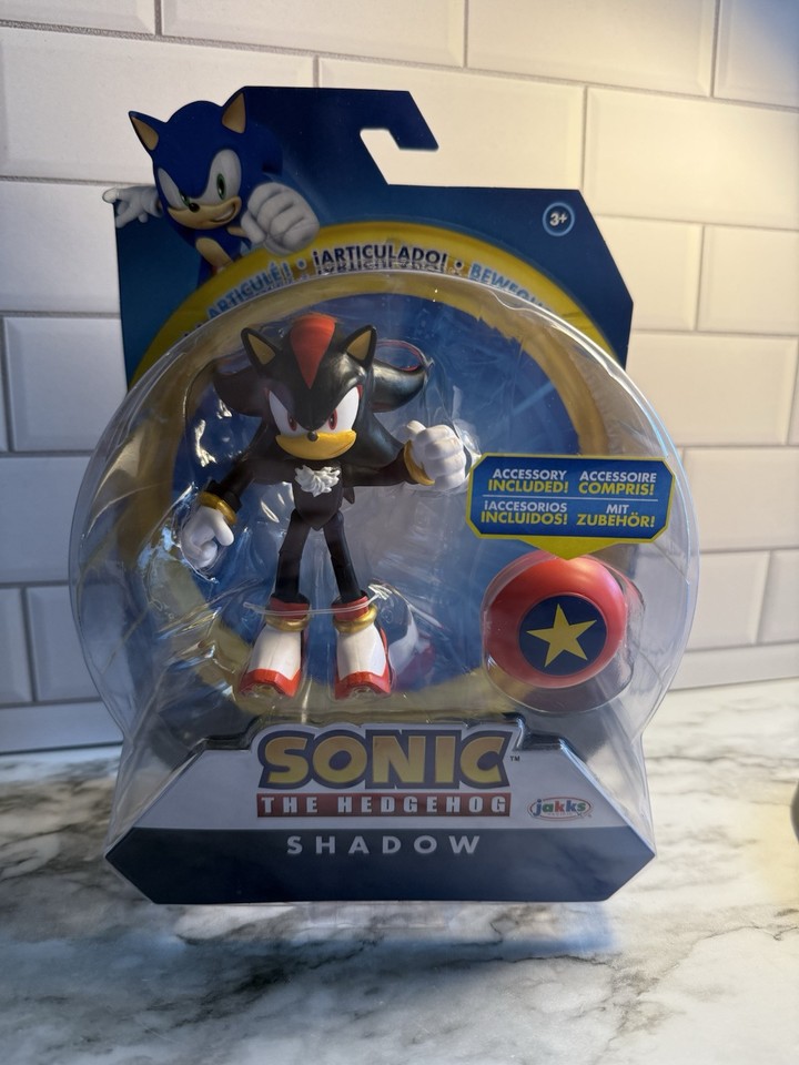 JAKKS Pacific Sonic The Hedgehog Shadow 4" inch Action Figure with Star ...
