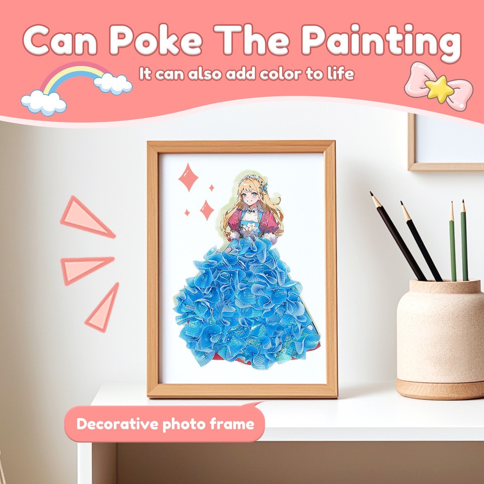 Princess Poking Dress Craft Set Creative Pretty Princess Poking Game ...