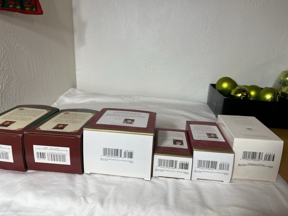6 Hallmark Keepsake Santa Ornaments 2000-2001 Toymaker Winterberry ...