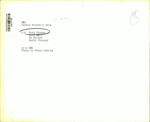 1991 Press Photo Todd Finney, Beth Moll and guests at Cattle Barron's ...