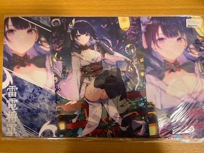 m4 Playmat Genshin Impact Raiden Shogun Anime Trading Card Game Supply ...