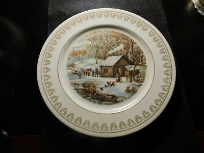 VINTAGE THE ROY THOMAS COLLECTION OF CURRIER & IVES WINTER SCENES PLATE ...
