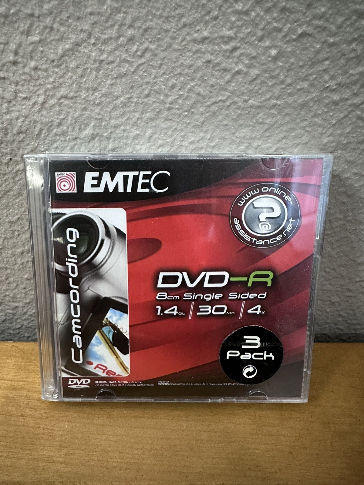 NEW SEALED EMTEC 3-Pack DVD-R 8cm 30 Minute Single Sided Camcording 1 ...