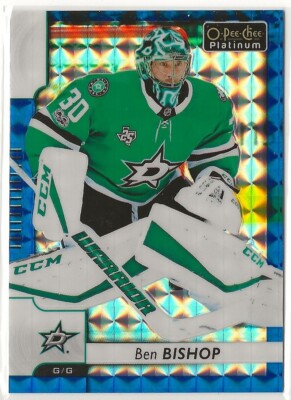 2017-18 O-Pee-Chee Platinum Royal Blue Cubes #124 Ben Bishop 35/99 ...